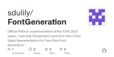 Github Sdulily Fontgeneration Official Pytorch Implementation Of The