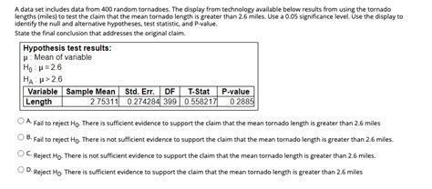 Solved A Data Set Includes Data From Random Tornadoes Chegg
