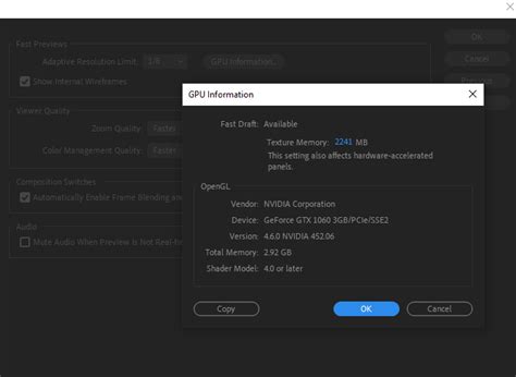 Video After Effects Is Not Seeing Cuda In My Gtx 1060 Gpu Video