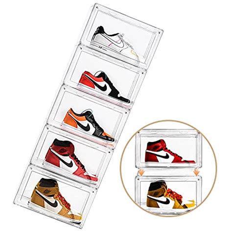 Clemate Caja de zapatos acrílica cajas de almacenamiento de zap