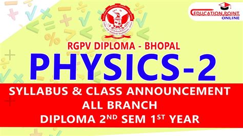 Physics 2 Rgpv Diploma Polytechnic 2nd Sem 1st Year For All Branch