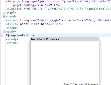 Jsp EL Content Assist In Eclipse Indigo 3 7 Stack Overflow
