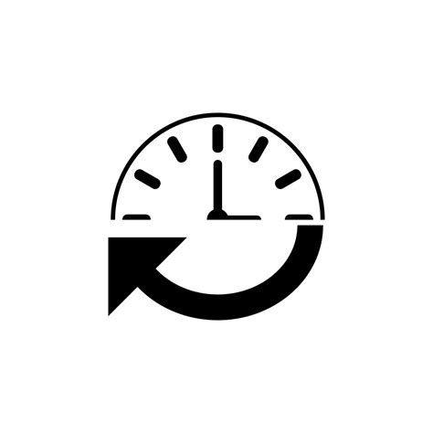 Arrow And Clock Vector Icon Illustration 23288650 Vector Art At Vecteezy