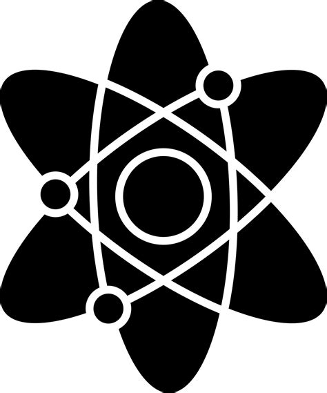 Black And White Atomic Structure Icon 24252989 Vector Art At Vecteezy
