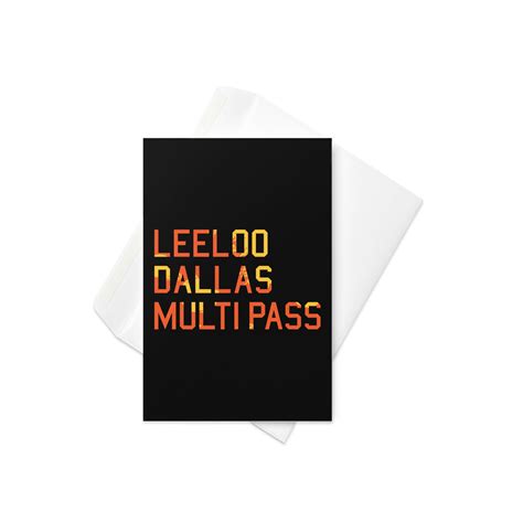 Leeloo Dallas Multipass Greeting Card
