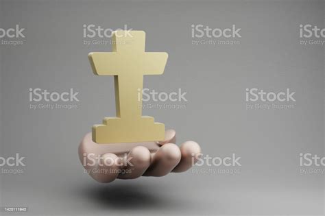 아름다운 추상적 인 삽화 회색 배경에 Rip 기호 아이콘을 들고 황금 손 3d 렌더링 그림 디자인의 배경 패턴 할로윈 데이 3차원 형태에 대한 스톡 사진 및 기타 이미지