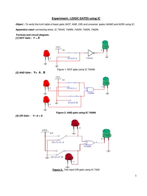 Logic Gates 1 Ic New Pdf Logic Gate Electronics