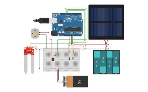 Circuit Design Automated Watering System Tinkercad