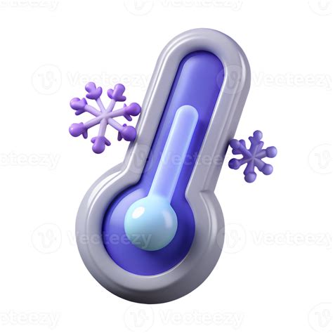 Cartoon Thermometer With A Temperature Below Zero Winter Theme Design