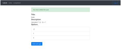 Github Vitalii7922web Quiz Engine The Multi Users Web Service For