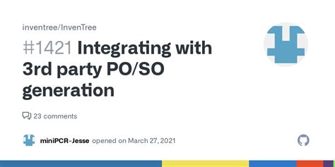 Integrating With 3rd Party Poso Generation · Issue 1421 · Inventree