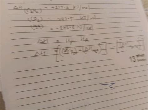6 Calculate The Standard Enthalpy Of Combustion Of Ethyne From The