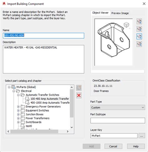 To Import A Building Component Into Autocad Mep 2022 Toolset