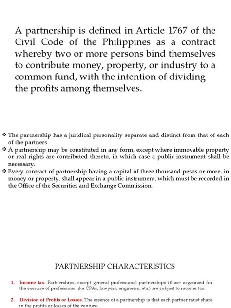 1partnership Overview Pdf Partnership Limited Partnership