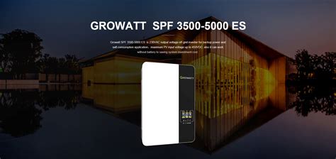 GROWATT SPF 5000 ES OFF GRID 5KW 48V BIG PV INPUT Pumpwr