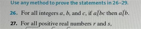Solved Use Any Method To Prove The Statements In Chegg