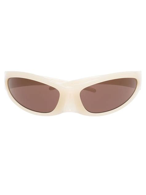 Balenciaga Eyewear Skin Cat Tinted Sunglasses Neutrals Farfetch