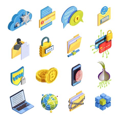 Free Vector Internet Security Icon Set