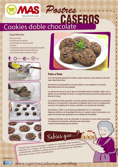 Cookies Doble Chocolate Postres Caseros Recetas De Cosas Dulces