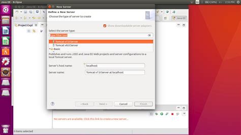 16 04 ubuntu 16 eclipse marse unable to add apache tomcat ask