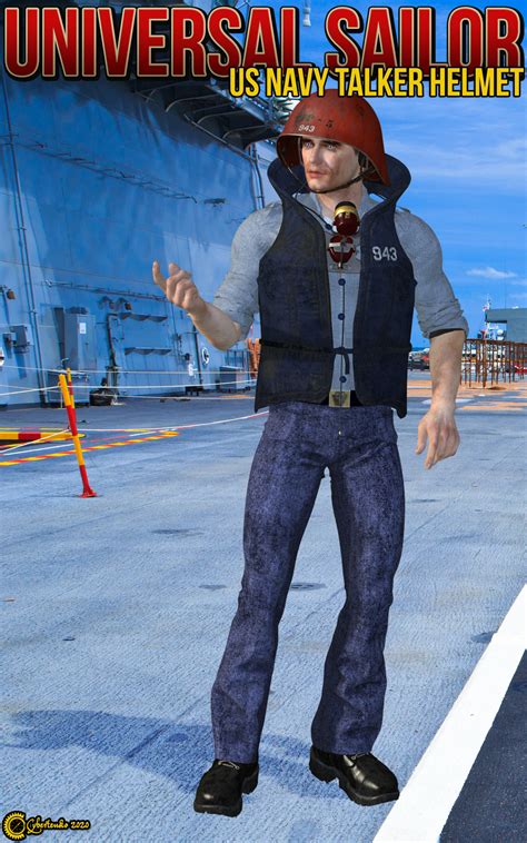 Universal Sailor Us Navy Talker Helmet 3d Figure Assets 3d Models