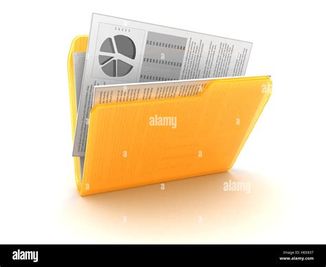 3d Illustration Of Documents Folder Icon Stock Photo Alamy