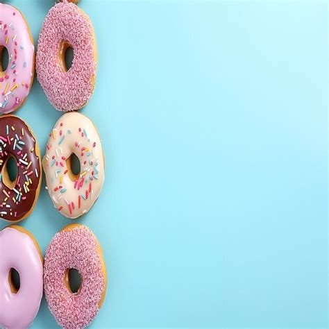 Premium Ai Image Delicious Donuts With Sprinkle