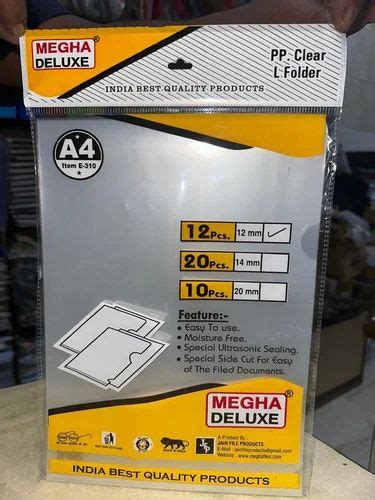 Pp L Folder File Size A4 White At ₹ 3piece In New Delhi Id