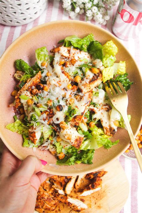 Grilled Chicken Caesar Salad Dished By Kate