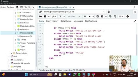 #PostgreSQL | STORED PROCEDURE PART - 5 | IF ELSE IF LADDER - YouTube