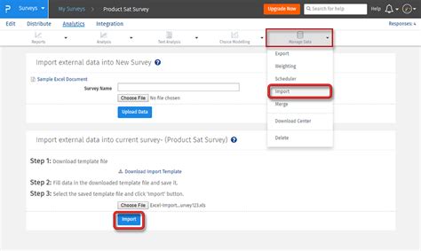 Import External Data Into Existing Survey Questionpro Help Document