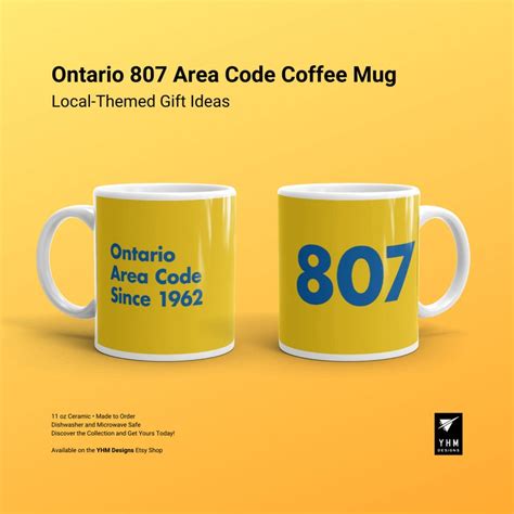 807 Area Code Kaffeebecher Ontario Thunder Bay Etsy