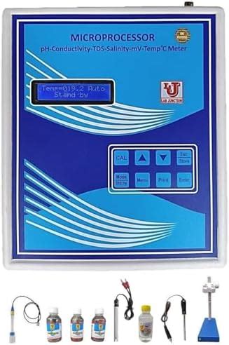 Lab Junction PH Conductivity TDS Salinity Microprocessor PH EC TDS Salinity MV Temperature Meter