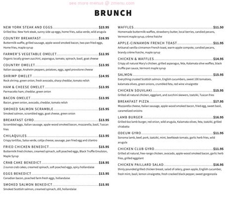 Online Menu Of Odeum Restaurant Morgan Hill California 95037 Zmenu