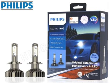 Philips H7 LED X-tremeultinon Gen2 Headlight Bulbs 11972XUWX2 250 White ...