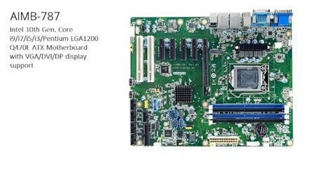 Advantech Aimb 787 10th Generation Mother Board Industrial Atx
