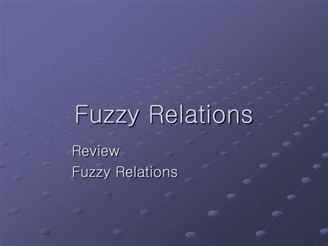 Fuzzy Relations
