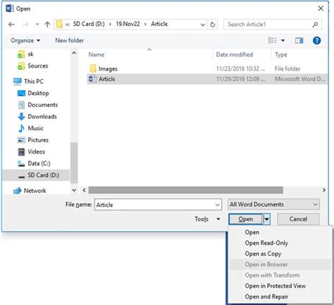 How To Repair A Corrupted Word File In Microsoft Word 2016