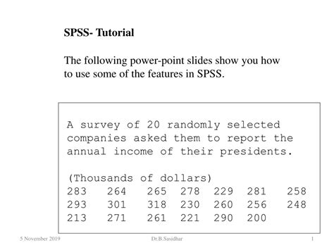 ppt spss tutorial data analysis demonstration for beginners