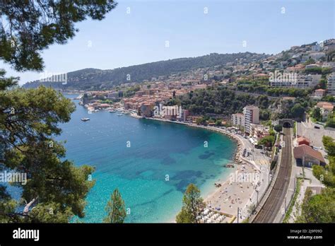 View Of The Bay Of Villefranche Sur Mer From The Lower Coastal Road