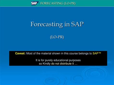 Ppt Forecasting In Sap Powerpoint Presentation Free Download Id