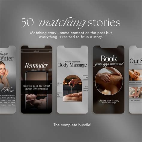 100 Massage Therapist Instagram Template Massage Instagram Posts Spa