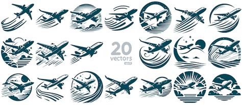 Premium Vector Passenger Plane Vector Simple Monochrome Isolated Drawing Collection Of