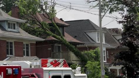 Storm Damage Tree Fallen On House From Stock Video Pond5