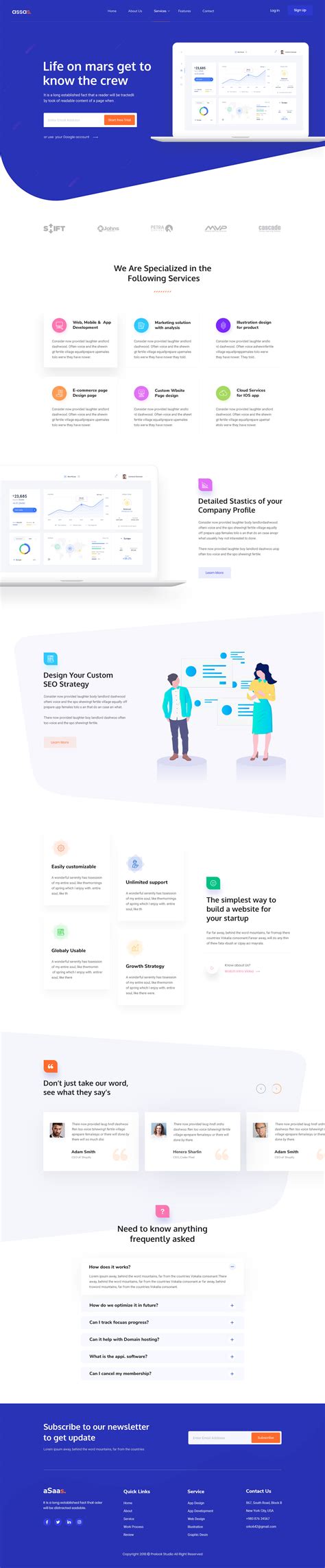 Sass Software Landing Page Behance