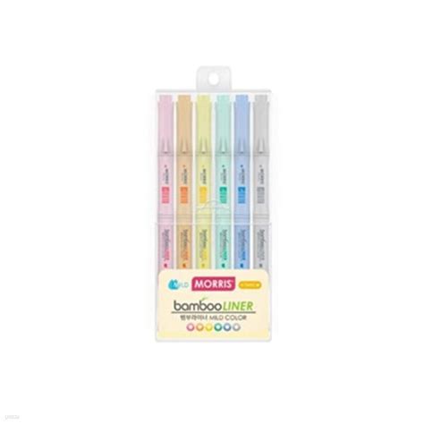 모리스 뱀부라이너 형광펜 6색세트 Mhm 102 Yes24