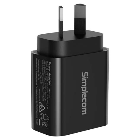 Buy Simplecom CU220 Dual Port PD 20W Fast Wall Charger CU220 PC Case Gear Australia