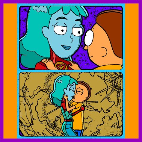 Kissing Planetina On The Moon Rick And Morty By Heavensnightsh20 On