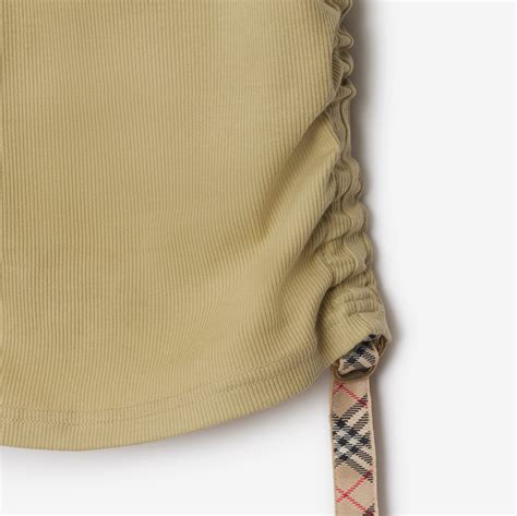 Festival Cotton Blend Tank Top In Hemlock Women Burberry® Official