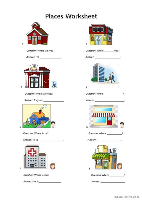 Places In A City English Esl Vocabulary Worksheets 60 Off